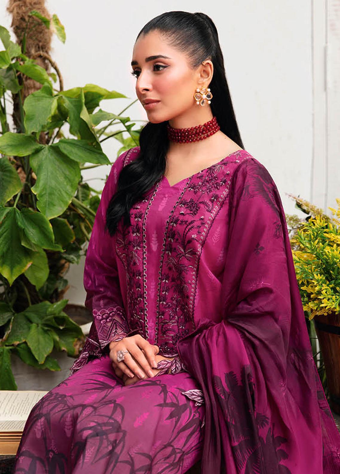 Rangrez By Ramsha Embroidered Lawn Suits Unstitched 3 Piece RSH24R N ...