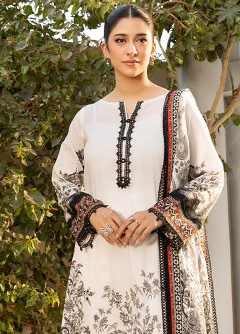 M basic Elaheh by Maria B Printed Lawn Suit Unstitched 3 Piece MB25EM D ...