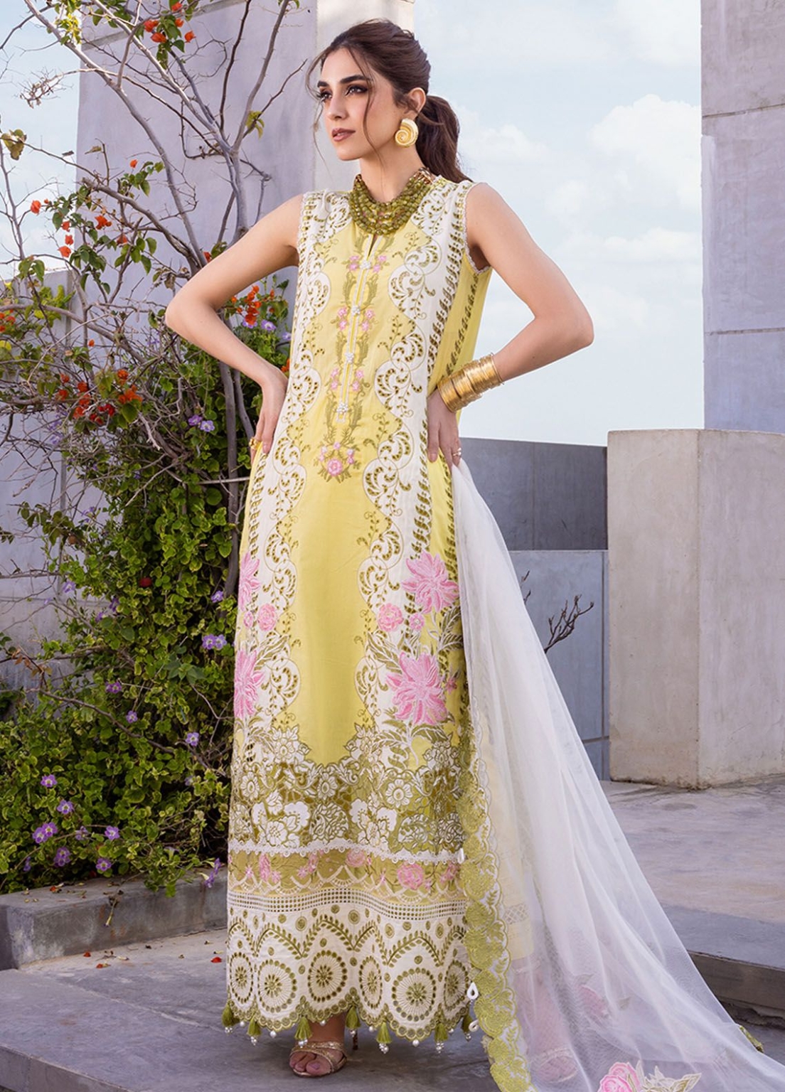 Saira Rizwan Embroidered Lawn Suits Unstitched 3 Piece SR24LL Tiffany ...
