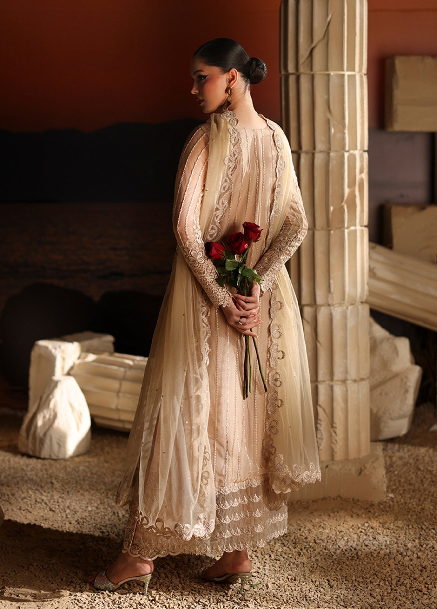 Luxe by Azure Unstitched Chiffon Embroidered Suits 3 Piece AZ25LF Elan ...